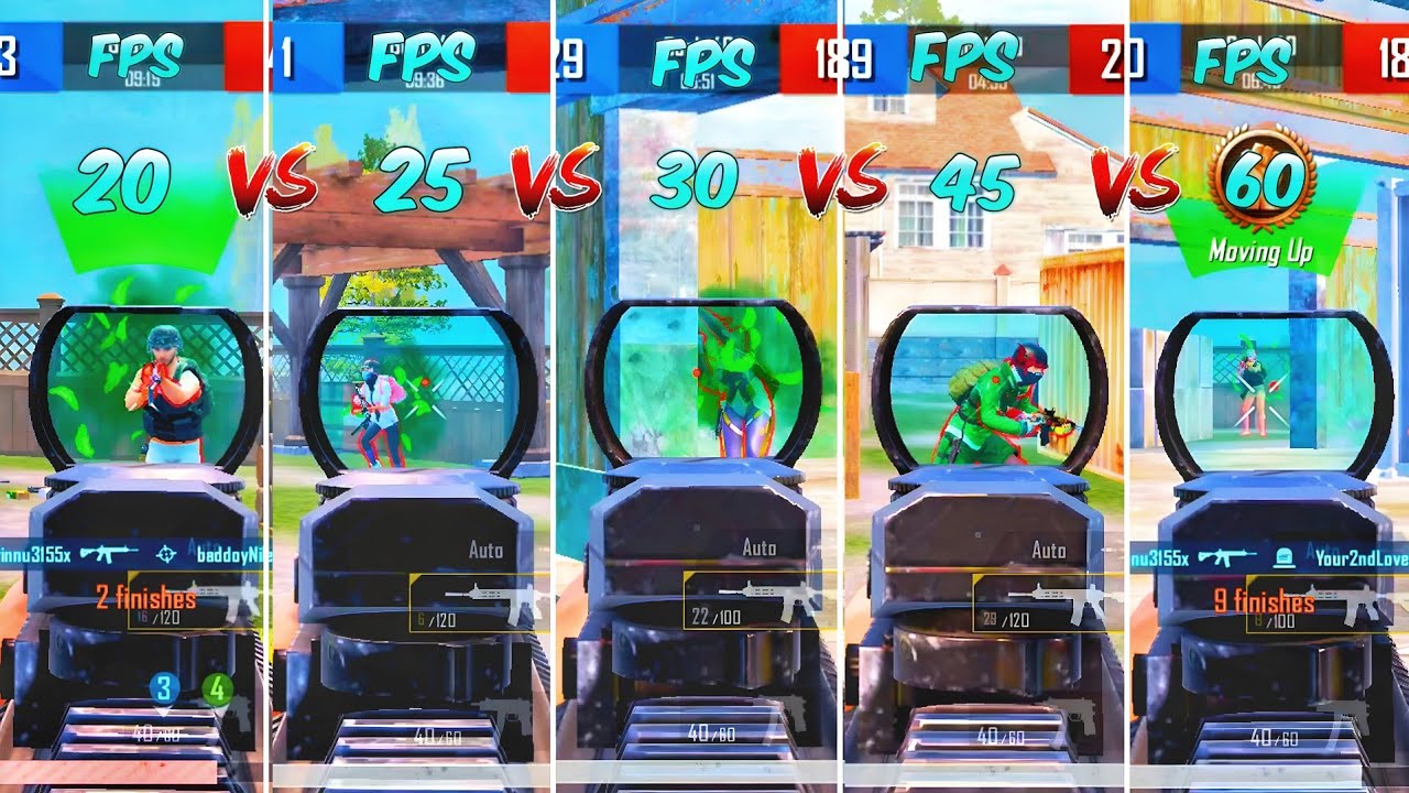 20FPS VS 25FPS VS 30 FPS VS 45FPS VS 60FPS | NOTHING PHONE (2) BGMI ...
