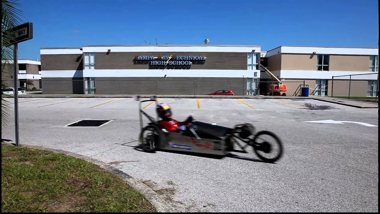 Electrathon Electric Car Yellow Flag Racing at Tampa Bay Tech - YouTube
