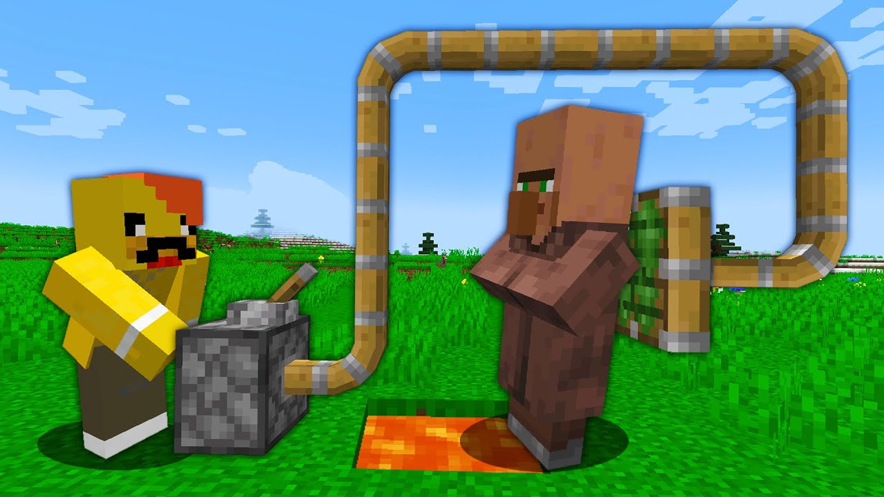 무한으로 늘어나는 함정(?) [몬스터 막기] Stretchy long piston in minecraft - YouTube