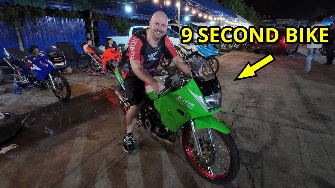 Thai Motorbike Racing Madness at Bangkok Drag Avenue - YouTube