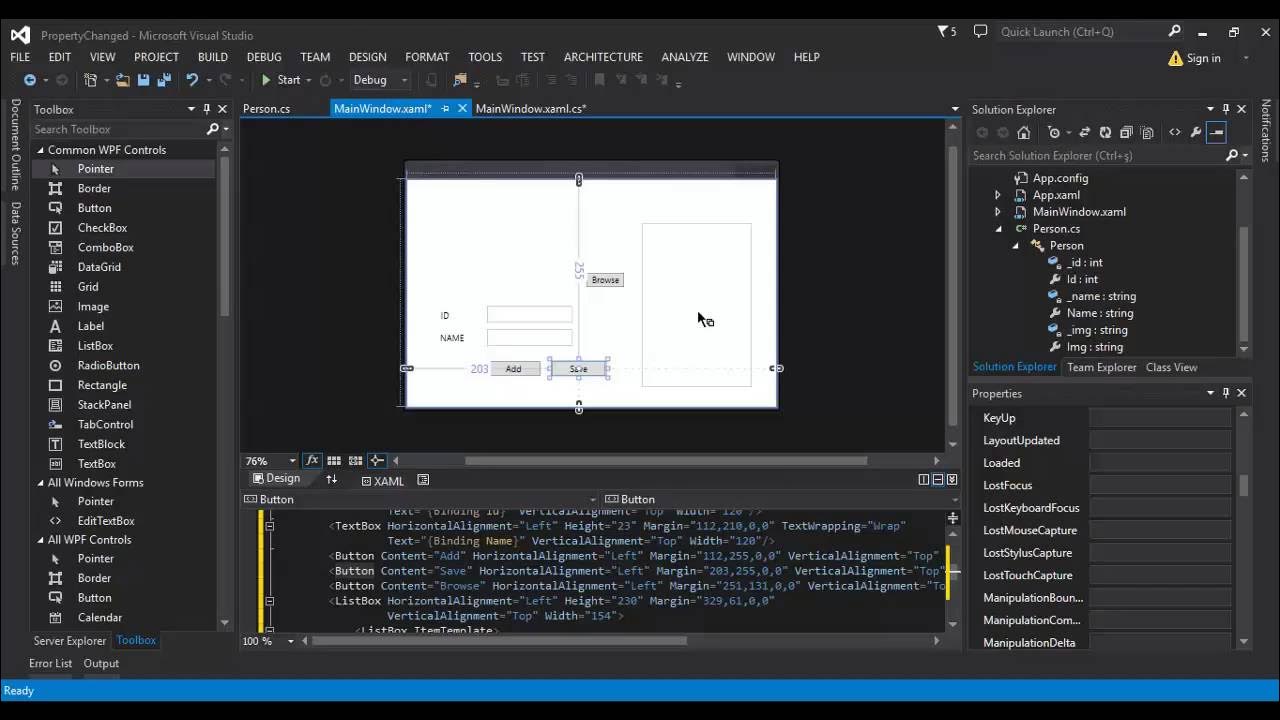 Using INotifyPropertyChanged in WPF - YouTube