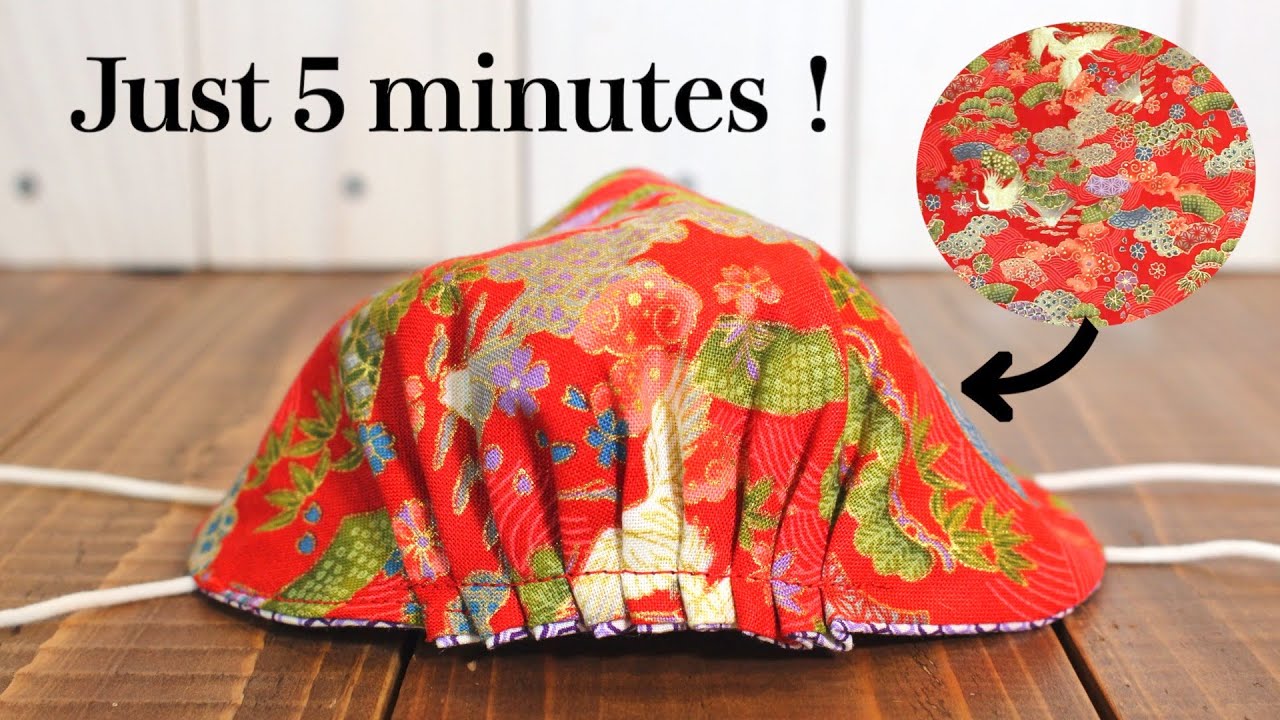 QUICK AND EASY - Circle Pattern Face Mask Sewing Tutorial｜Just 5 ...