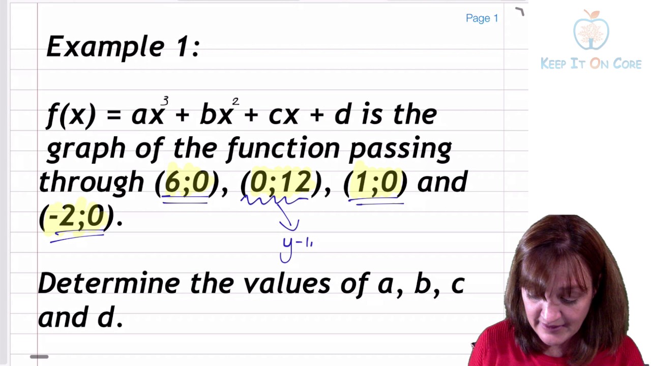 7.26) Finding the Equation of a Cubic Graph - Given 3 x-intercepts ...