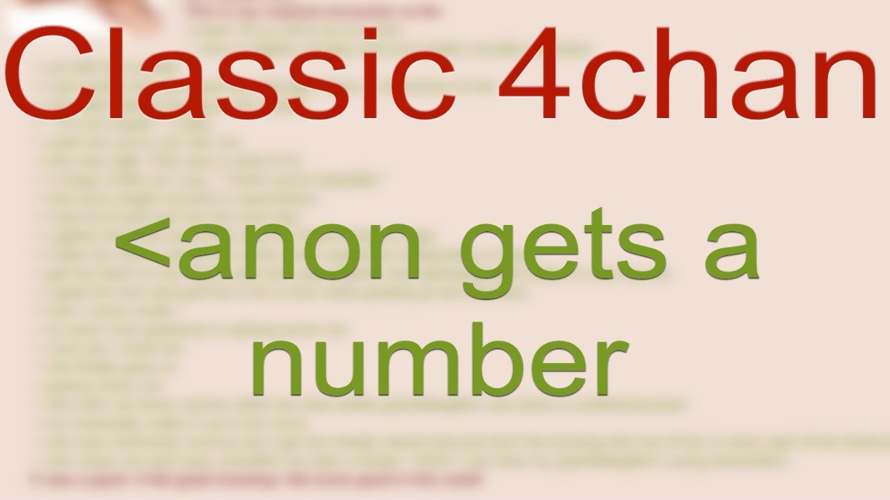 anon gets a number - YouTube