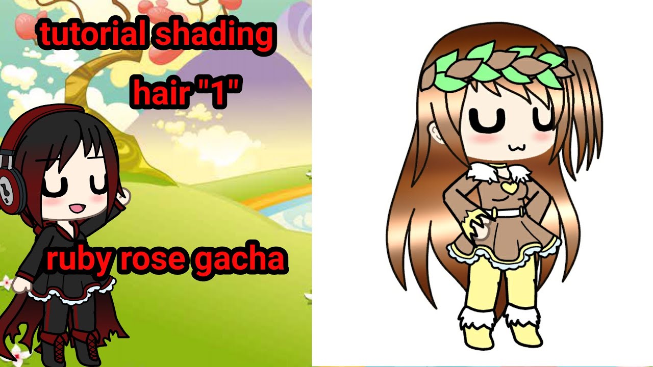 •turorial shading hair 1•\\plus intro baru//{by:ruby rose gacha} - YouTube