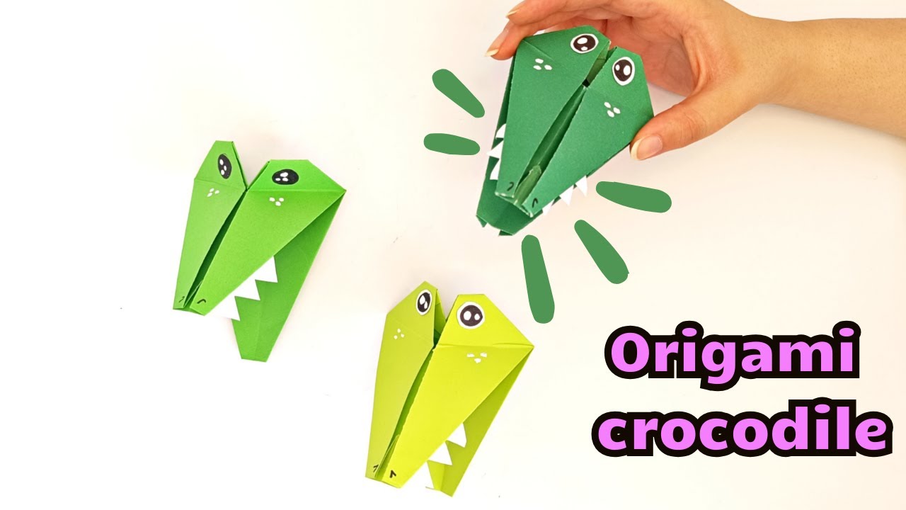 Origami Paper Crocodile | how to make origami paper Crocodile - YouTube