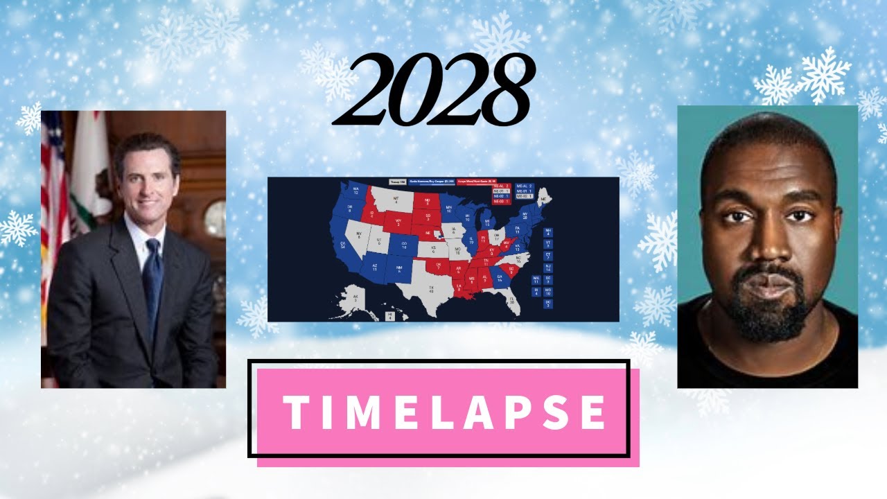 Election Timelapse 2028 | Kanye vs. Gavin Newsom 2028 Timelapse - YouTube