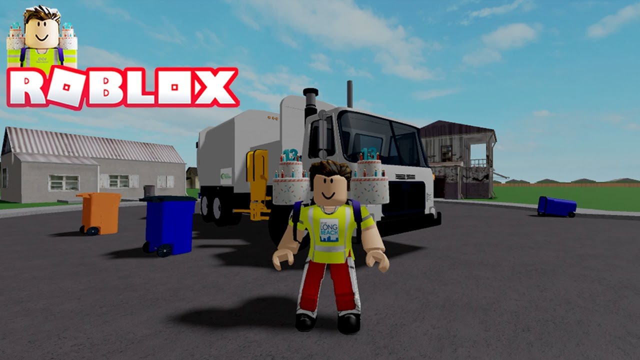 Roblox Garbage truck game, Working for the city of Austin as a garbage ...