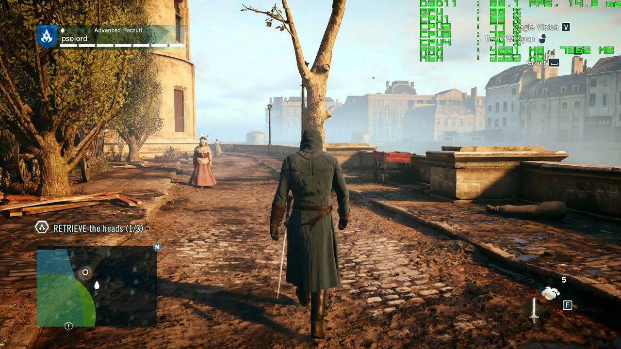 Assassin's Creed Unity 1920x1080 Custom Ultra GTX 970 @1.5Ghz Core i5 ...
