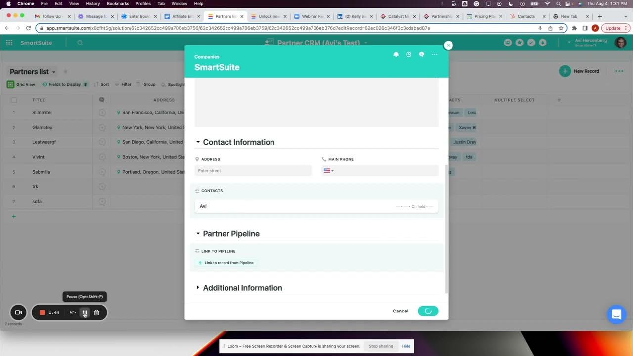 How to create new linked records without leaving your current view in SmartSuite - YouTube