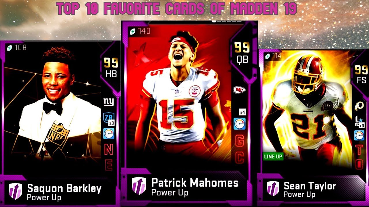 TOP 10 FAVORITE CARDS OF MADDEN 19! - YouTube
