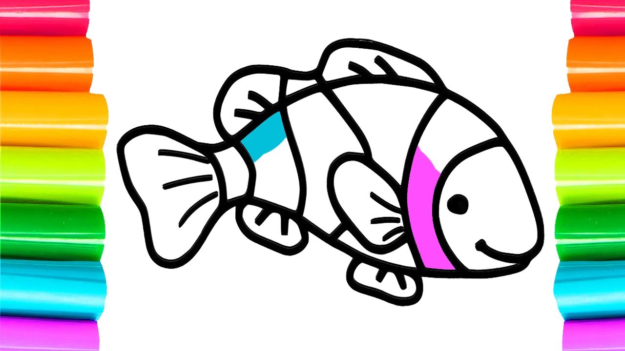 fish drawing for beginners | How To Draw A Cartoon Fish - YouTube