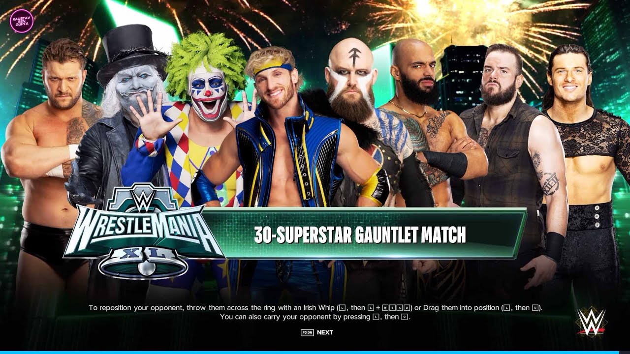 30-Superstar Gauntlet Match! WWE 2K24 Gameplay | Epic Battle at ...