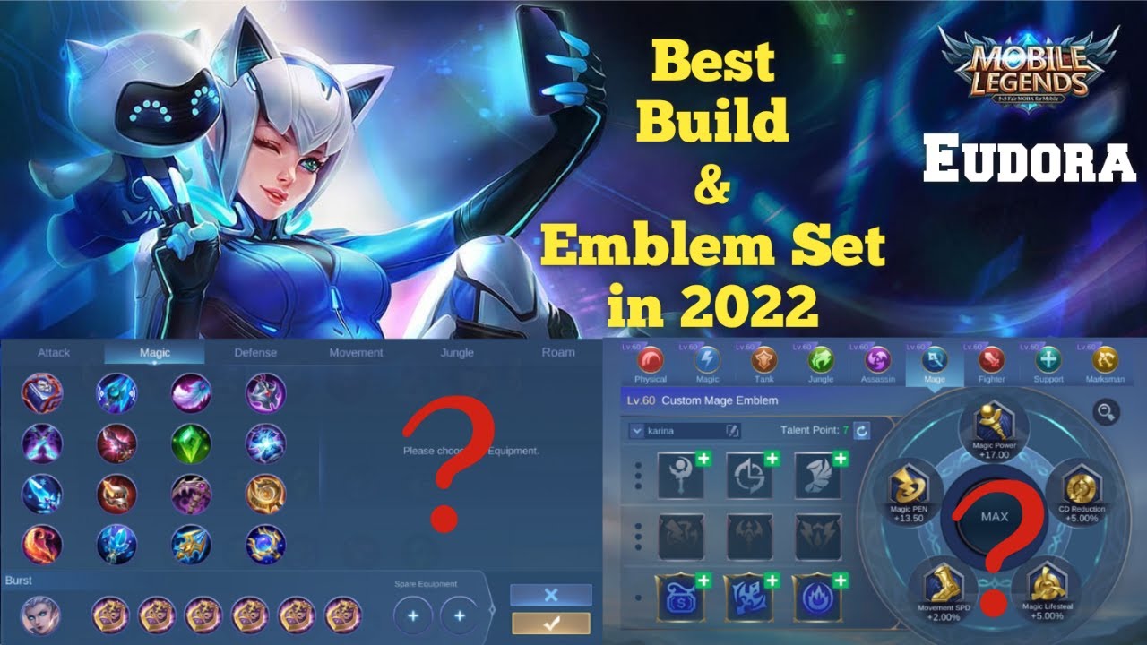 Eudora Best Build & Emblem Set,, top Global build 2022 | MLBB - YouTube