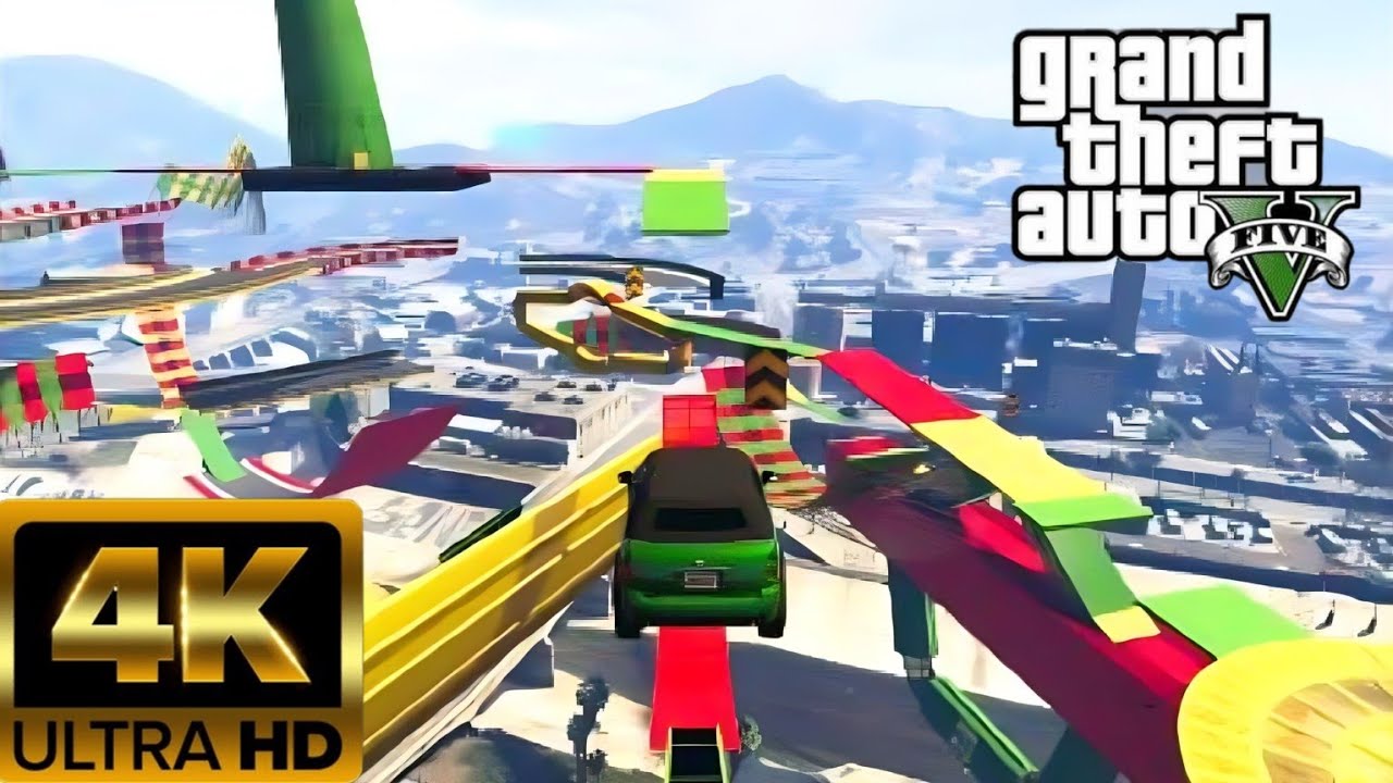 GTA5 Online parkour - 4K ultra HD Insane Issi Skyhigh Skill Test Stunt ...
