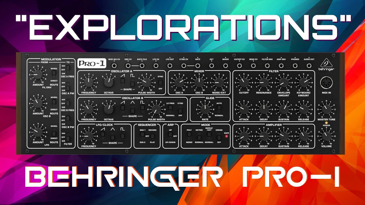 Behringer PRO1 - "Explorations" Soundset (40 Patches) - YouTube