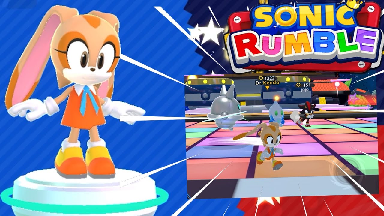 Sonic Rumble Beta CREAM Gameplay TOP 3 CLOSE MATCH!!! - YouTube