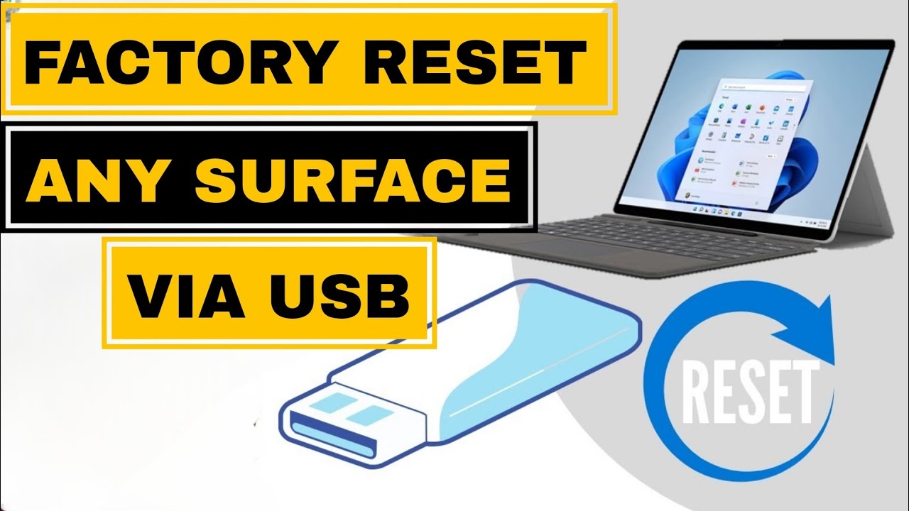 How to reset any Microsoft Surface via USB - YouTube