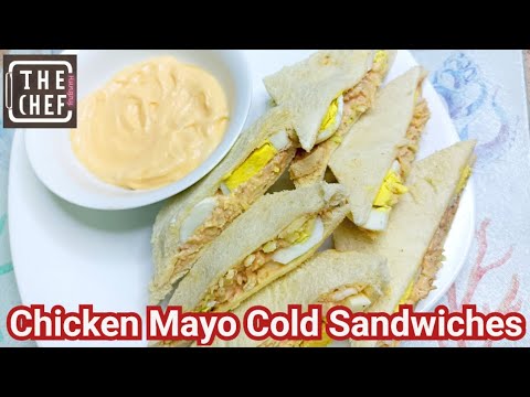 Easy and Quick Chicken Mayo Cold Sandwich Recipe | Chicken Sandwich for ...