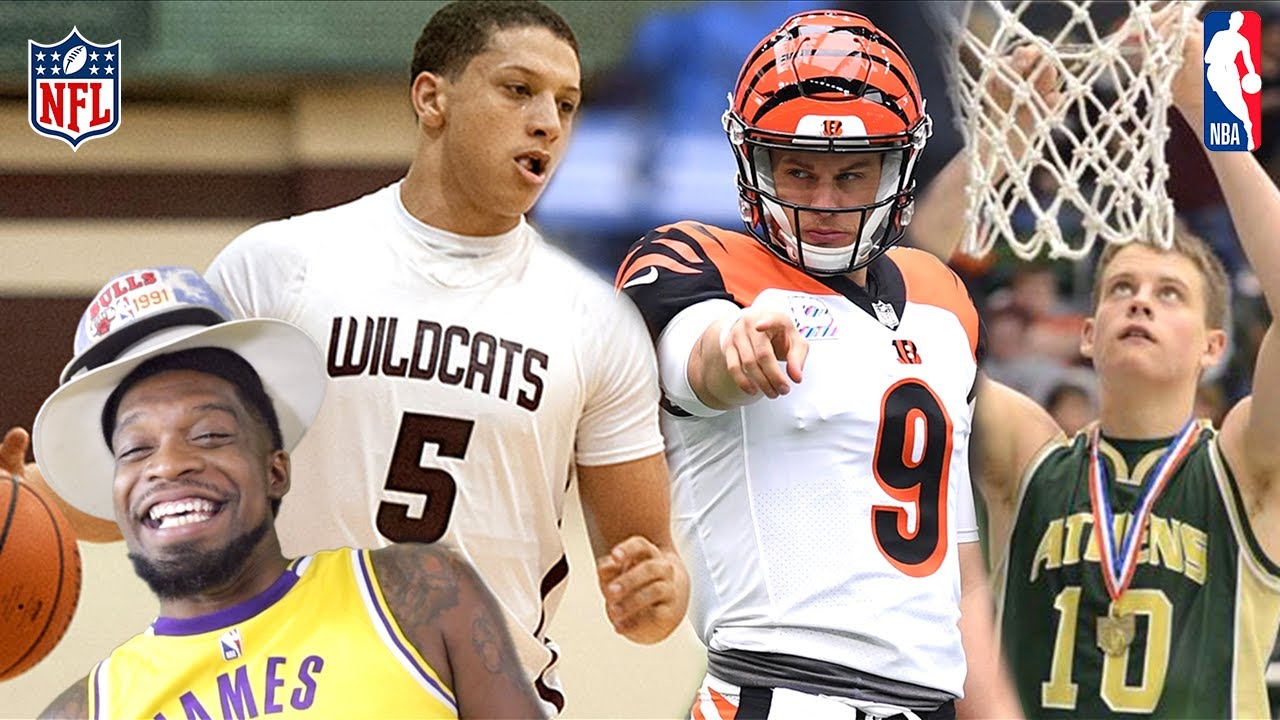 NFL PLAYERS PLAYING BASKETBALL! - YouTube