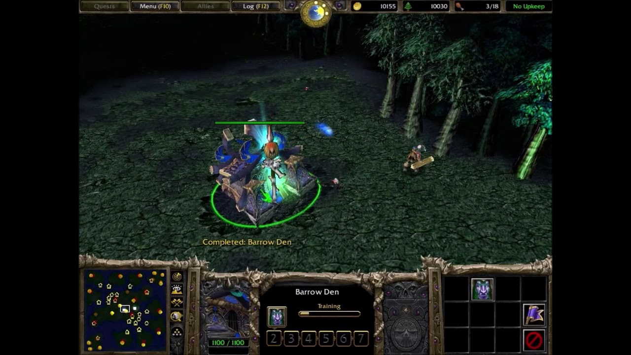 Warcraft 3 Classic: Forsaken Barrow Den - YouTube