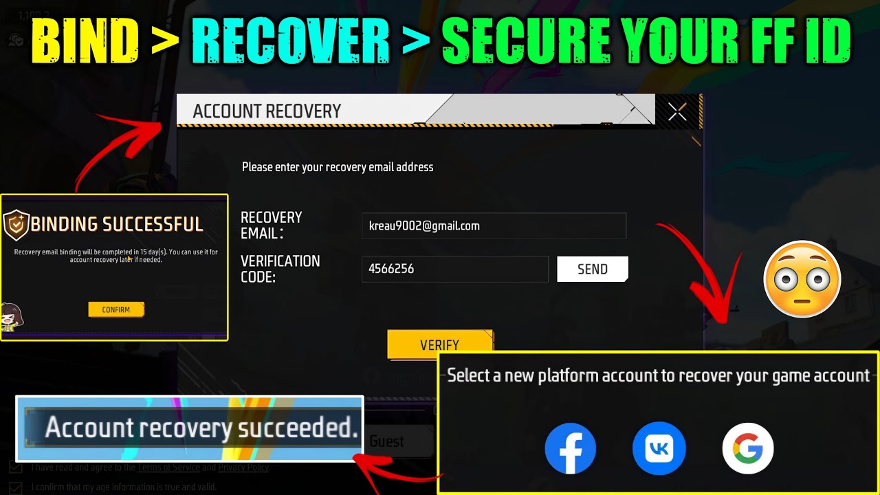 RECOVER + BIND + SECURE YOUR FREE FIRE ID FULL PROCESS 😳 - YouTube