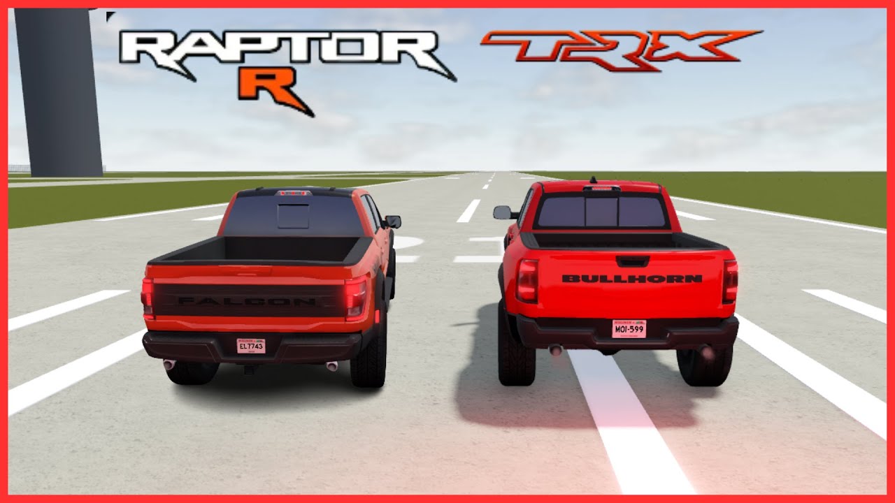 2022 RAM TRX VS 2023 Ford Raptor R | Roblox Greenville - YouTube