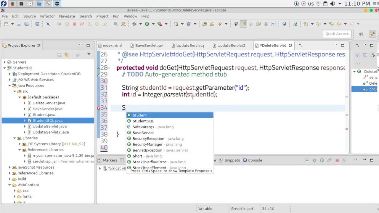 31 JAVA EE Servlets delete database Servlet - YouTube
