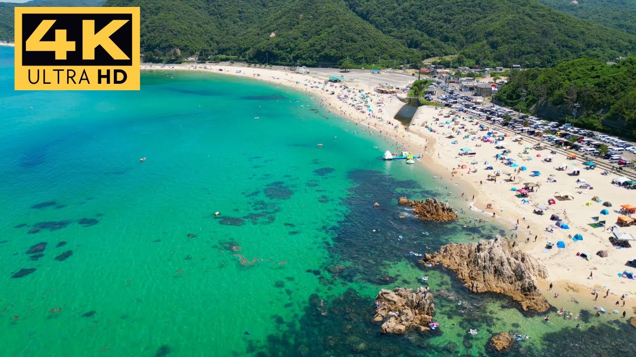 Crystal Beach | Suishohama | Fukui Japan Summer・ Drone Footage - YouTube