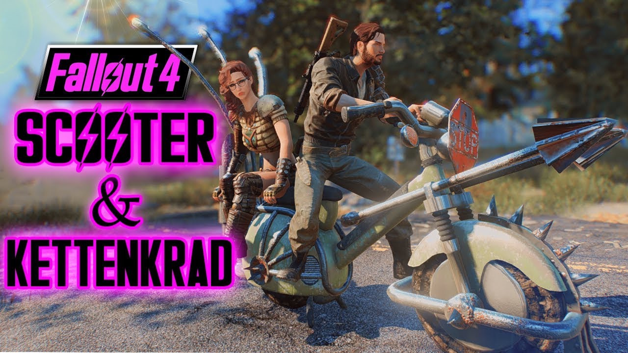 Fallout 4 - DRIVABLE SCOOTER & KETTENKRAD - Awesome Xbox One/PC Mod ...