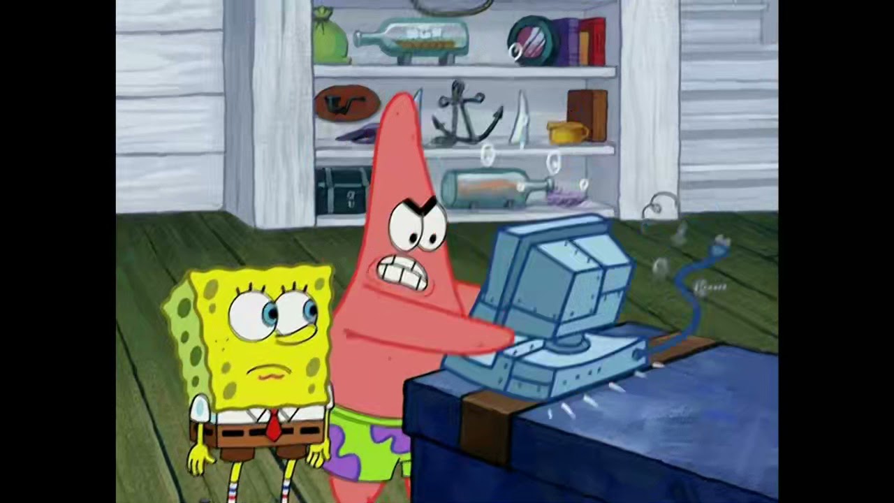 Patrick Star Using Technology but his Methods are Invented by Cavemen ...