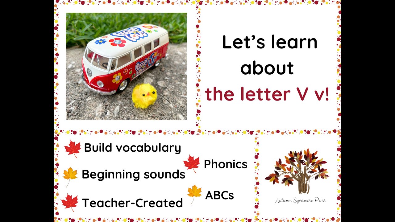 Learn the letter V v- Cute little animals teach letters, sounds, and ...