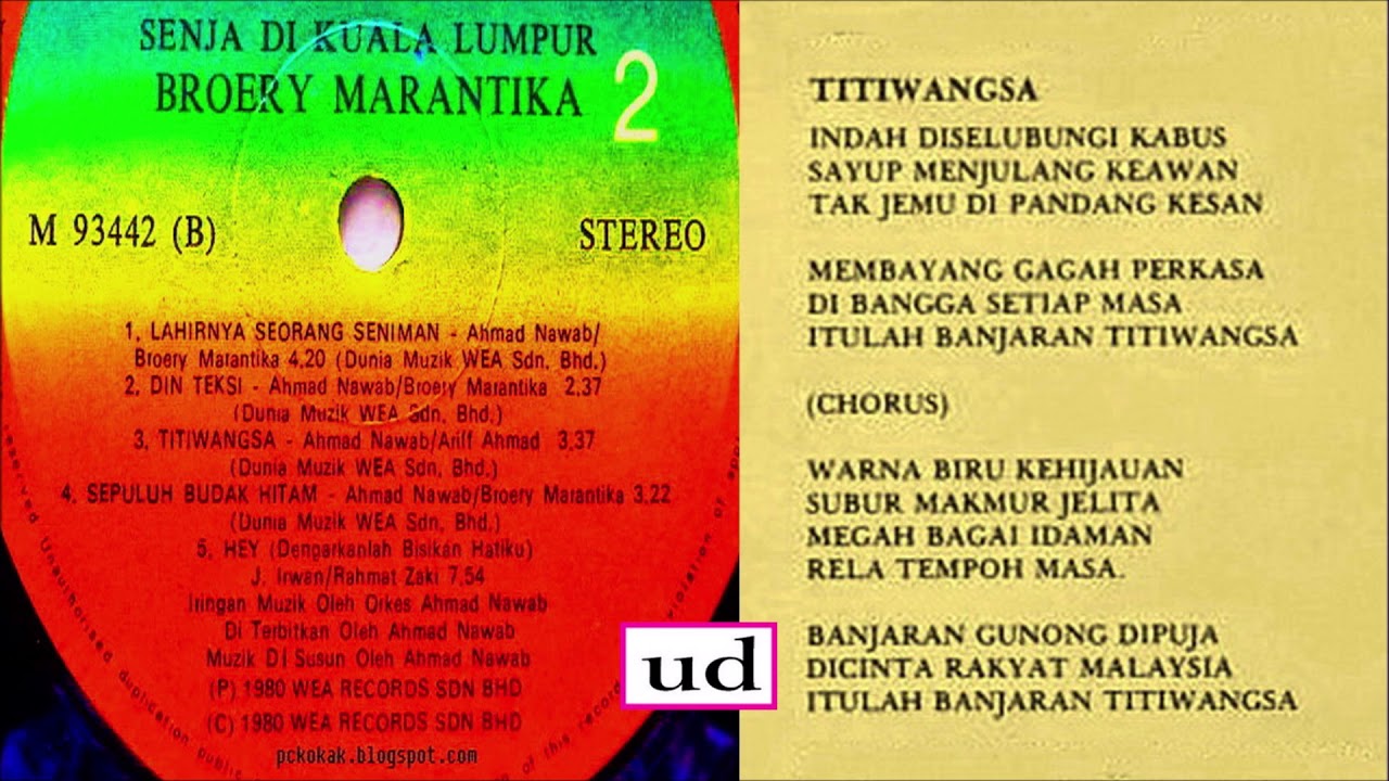 Broery - Titiwangsa (Ahmad Nawab/Ariff Ahmad) - 1980 - YouTube