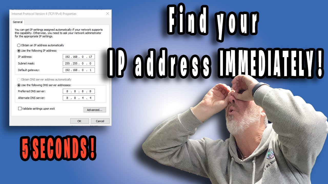 The absolute FASTEST way to find your IP address on a PC - YouTube