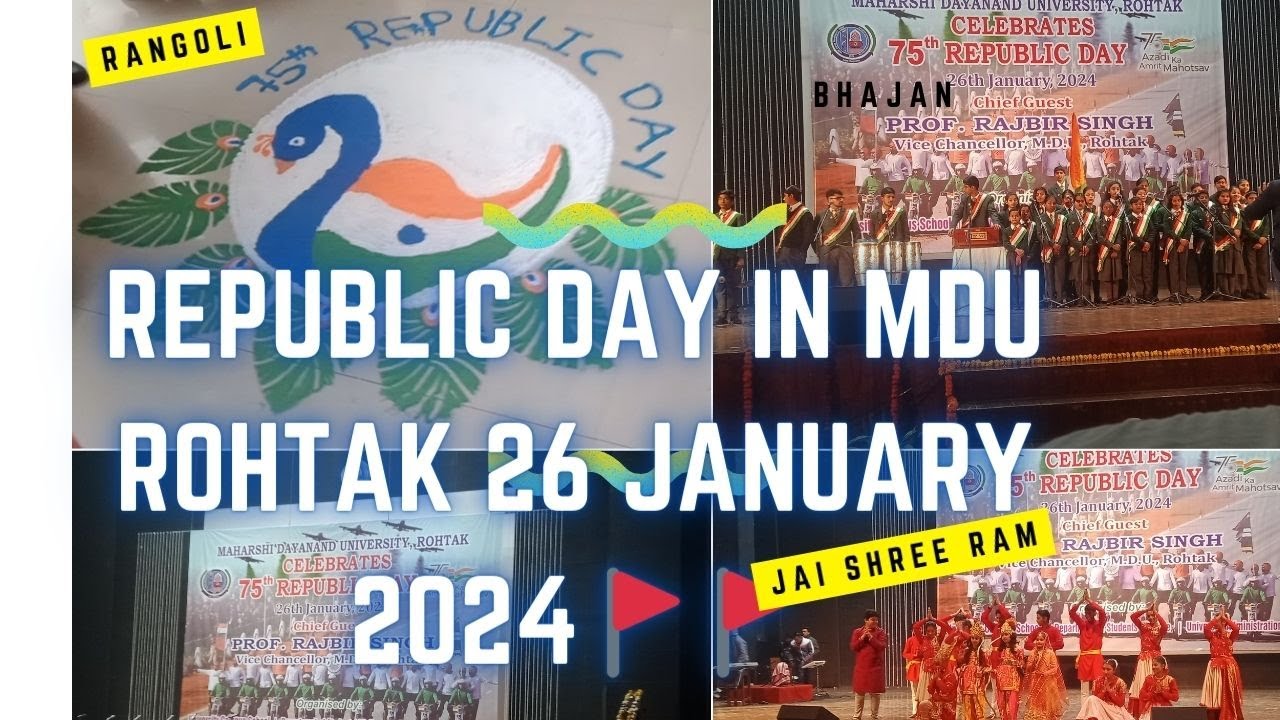 75th REPUBLIC DAY in Mdu || Celebrated with dance and haryanavi culture ...