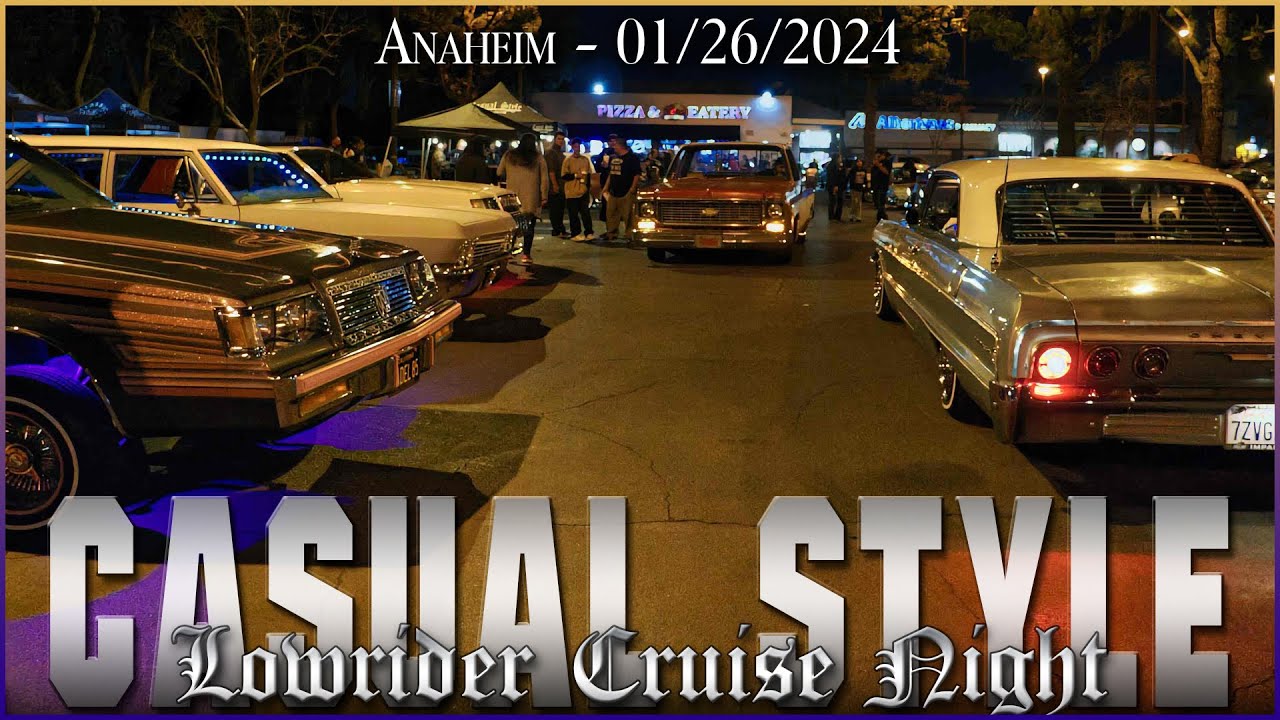 Orange County Lowrider Cruise Night 01/26/2024 Alaniz Beatz - YouTube