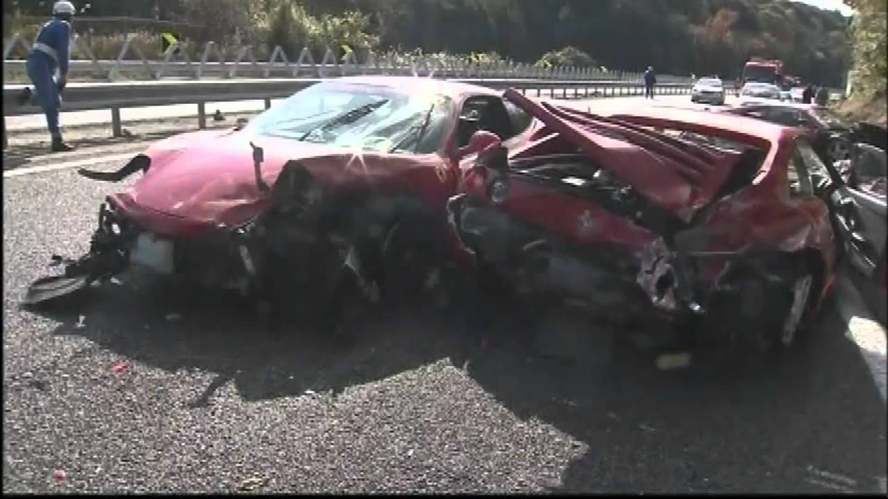 Eight Ferraris crash in Japan in 'world's most expensive' car crash ...