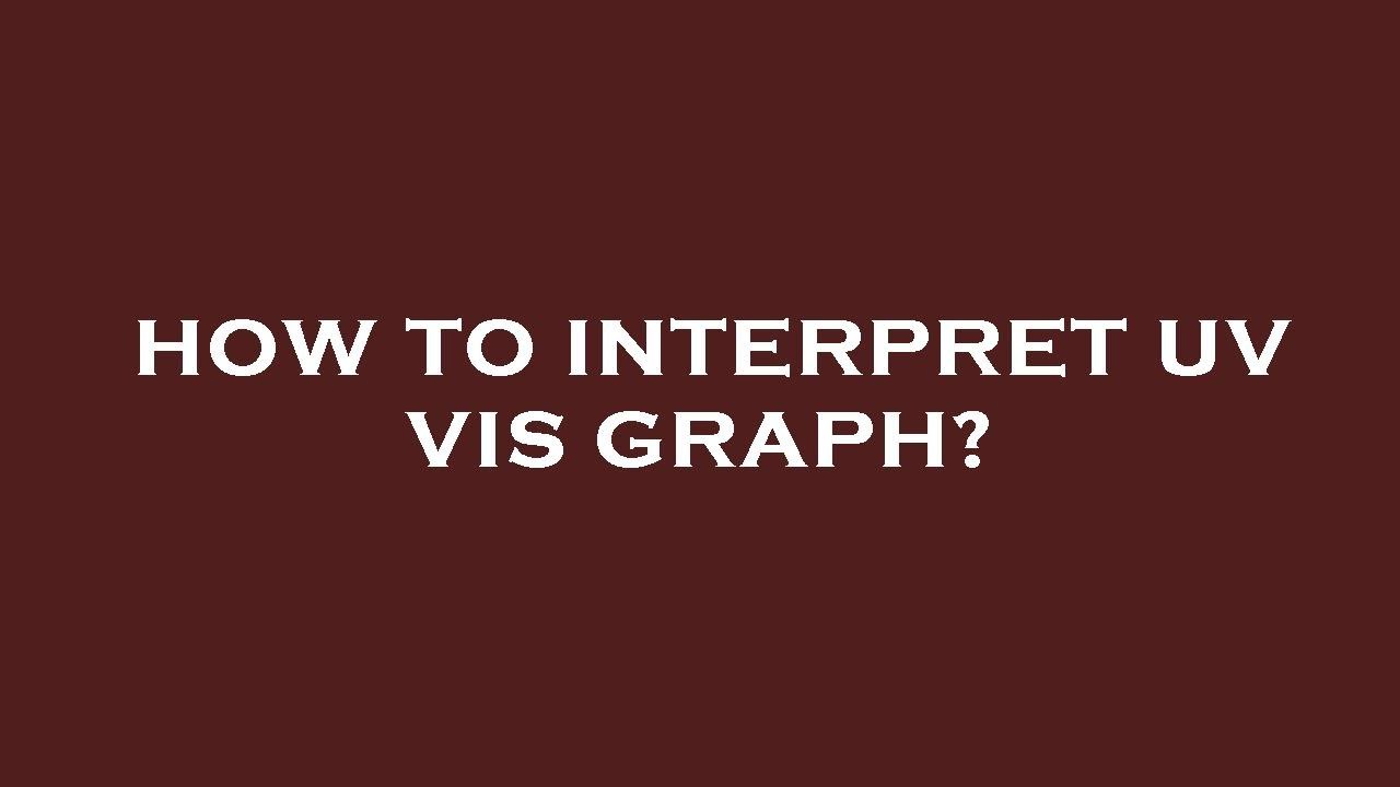 How to interpret uv vis graph? - YouTube
