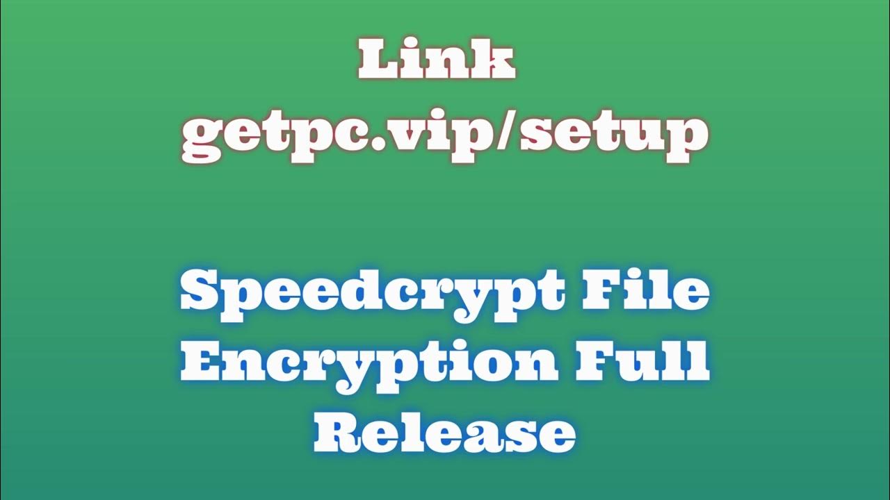 🔸Speedcrypt File Encryption🙌 HOW TO INSTALL 💻PC/LAPTOP [TUTORIAL 2024 no charge⚾] - YouTube