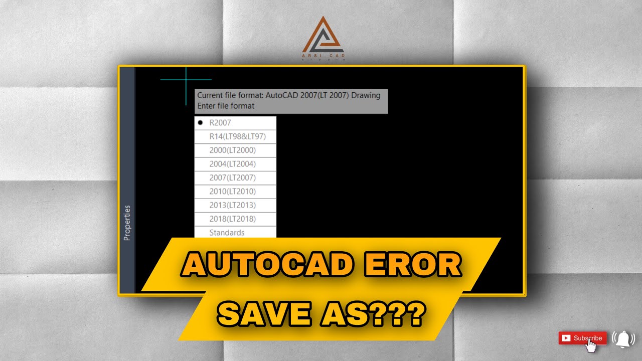 CARA MEMPERBAIKI SAVE AS AUTOCAD EROR - YouTube