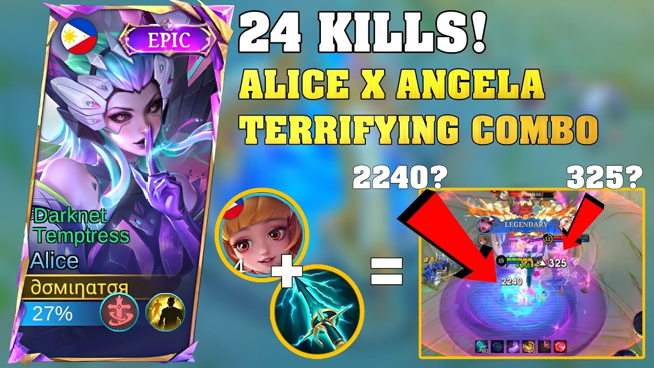 24 KILLS! Alice + Angela Combo is ALWAYS Terrifying! Unkillable Mage ...
