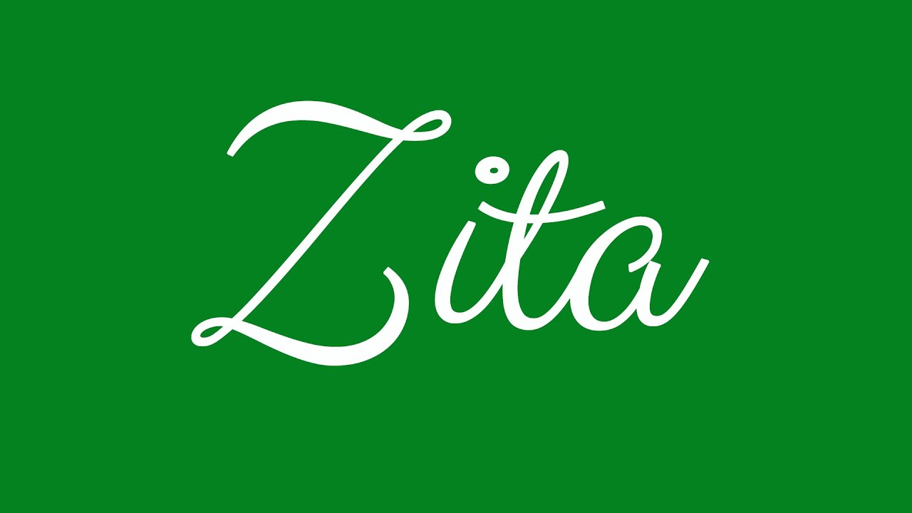Learn how to Sign the Name Zita Stylishly in Cursive Writing - YouTube