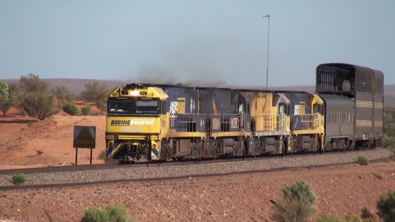 Australian Freight Train with Quad NR's - Trains on the Trans ...