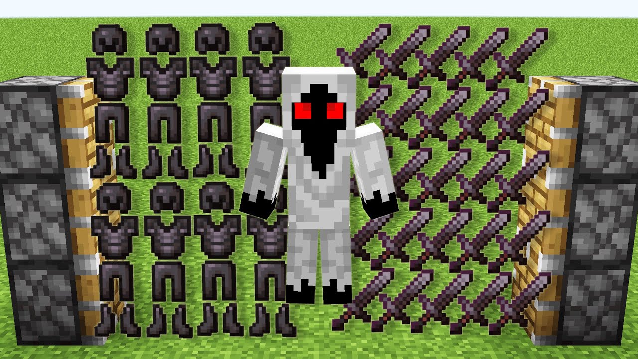 Entity 303 and x199 netherite armor and x300 netherite sword combined ...