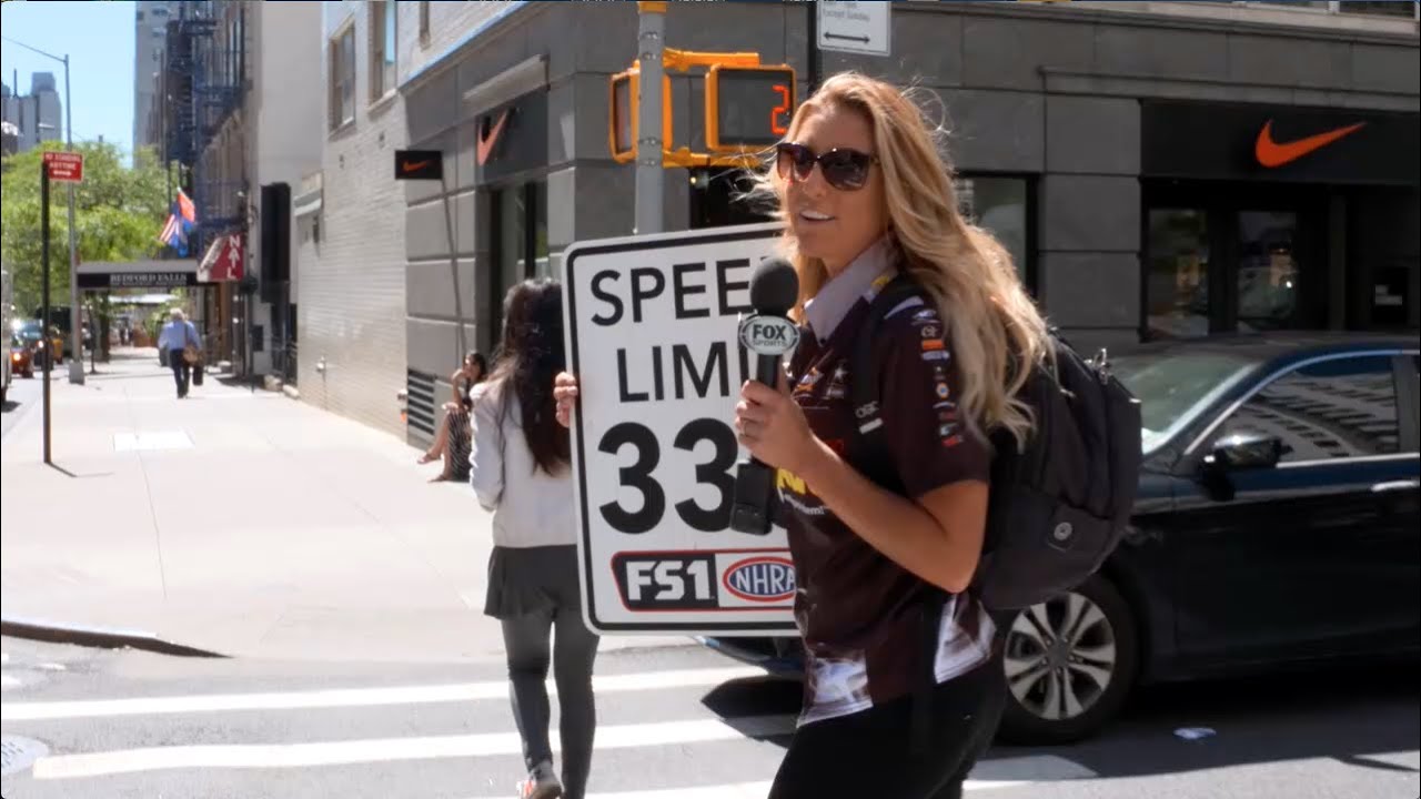 Leah Pritchett gets New Yorkers' take on 330 mph speed limit - YouTube