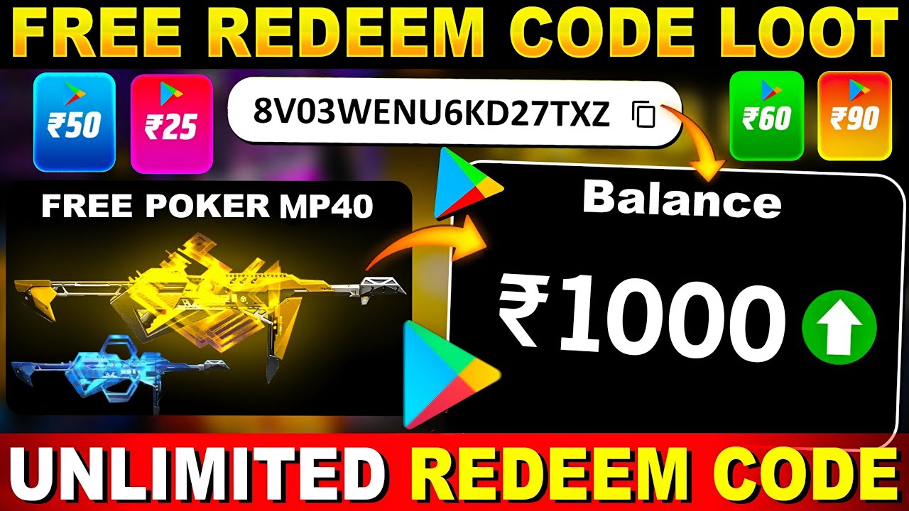 😱OMG: ₹1000 Free Google Redeem Code || How to get free Google redeem ...
