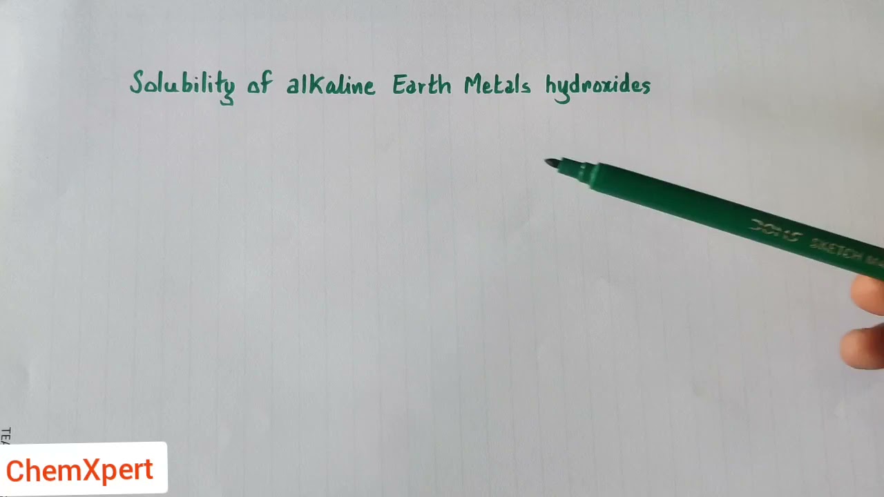 Solubility of Hydroxides,Sulphates and Carbonates Of alkaline earth ...