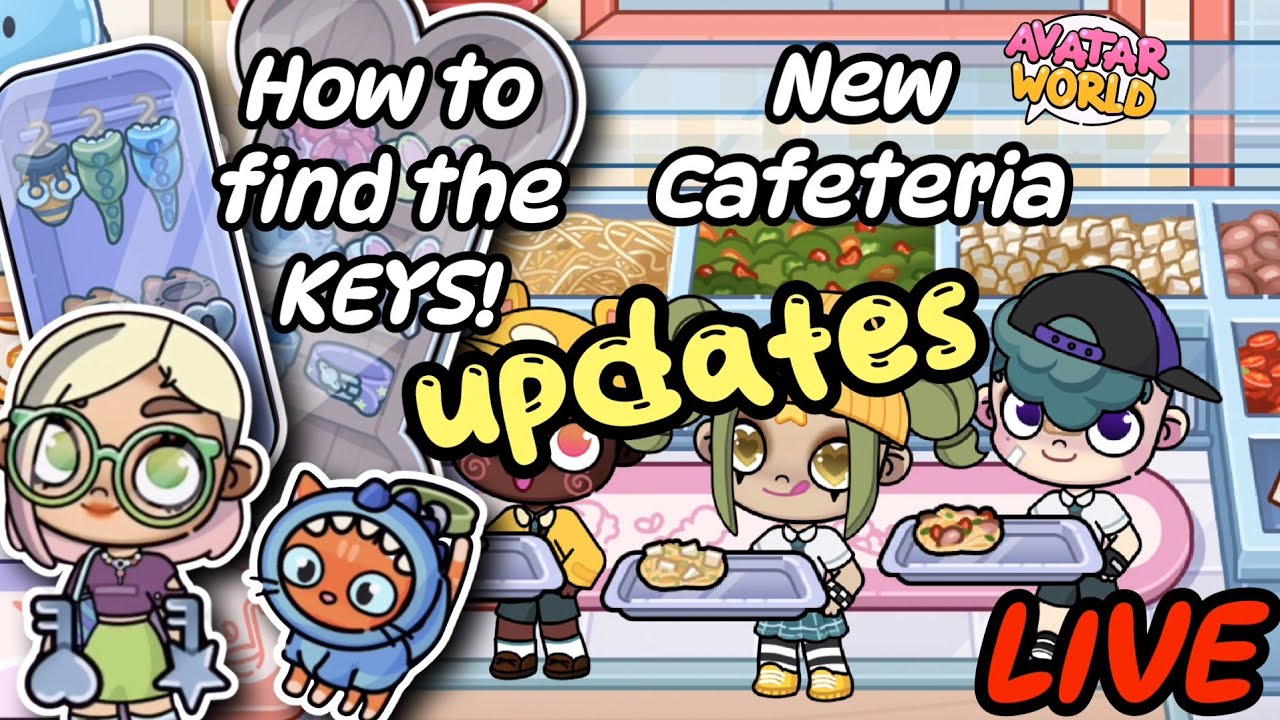 Let's Find the Keys! New Cafeteria Secrets! Avatar World update ...