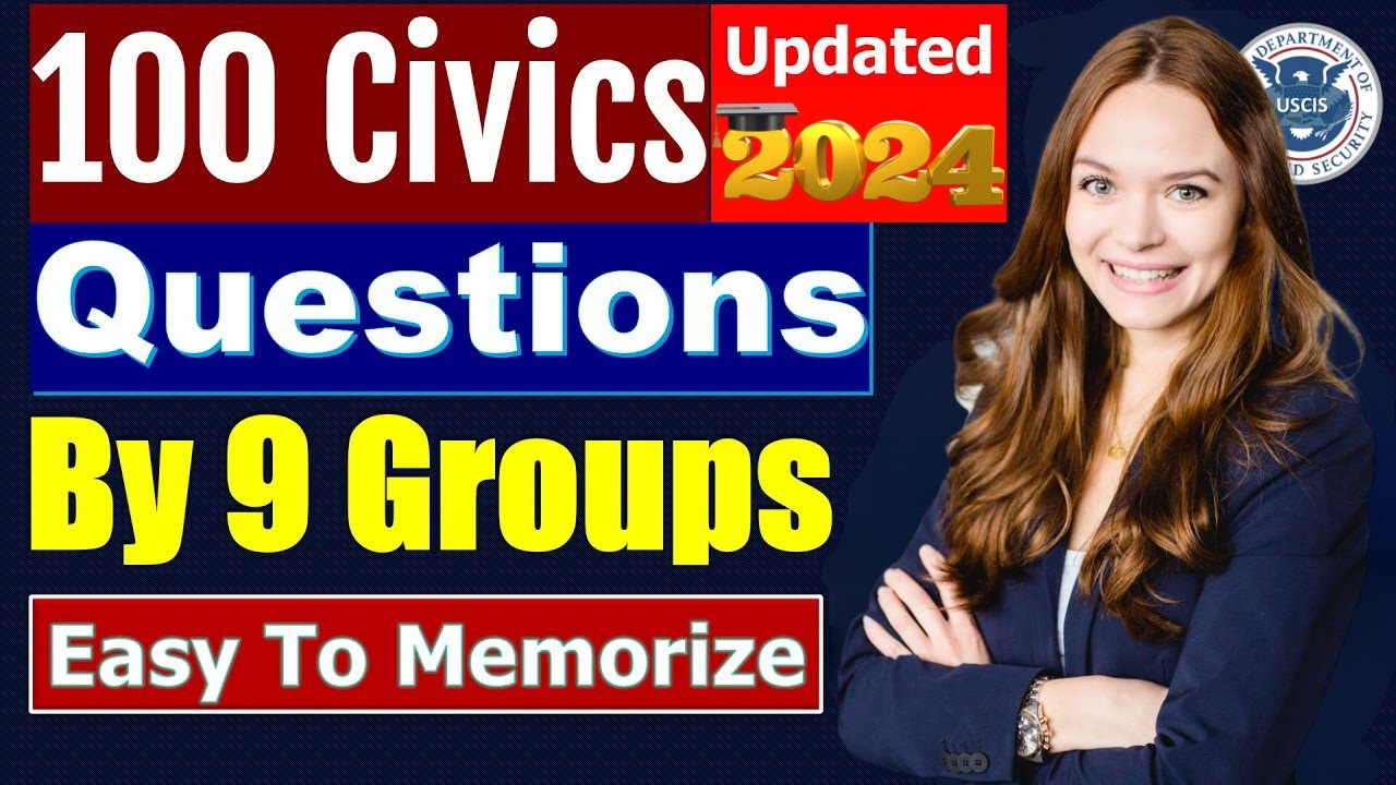 (2024) Easy to learn the 100 Civics Questions for US Citizenship Test ...