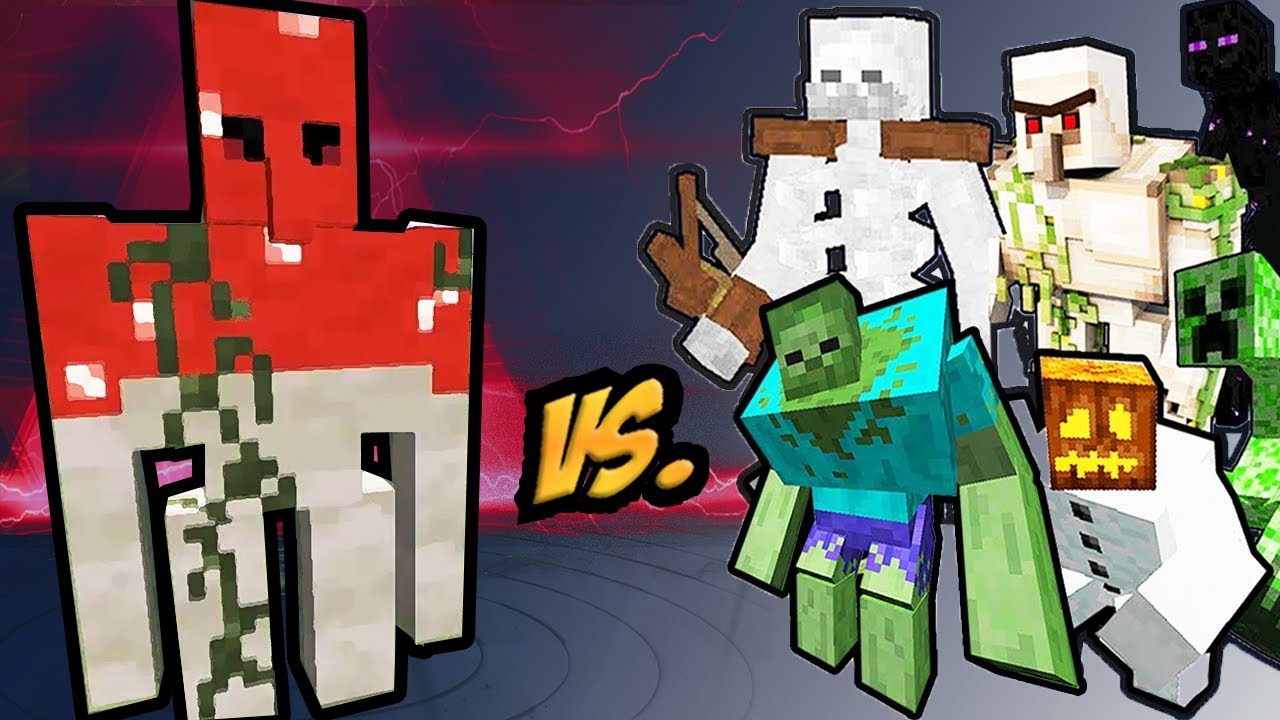 Mushroom Golem (Extra Golems) Vs. Mutant Monsters in Minecraft - YouTube